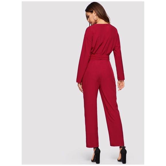 Pants & Jumpsuits | New Xs Jumpsuit Romper Red Front Buttons | Poshmark